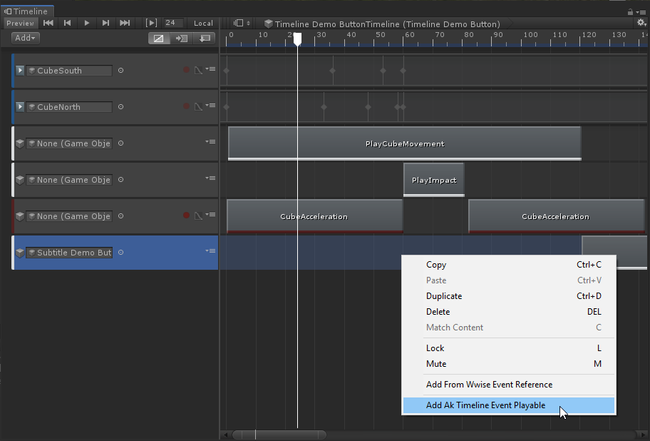 Wwise Timeline Integration